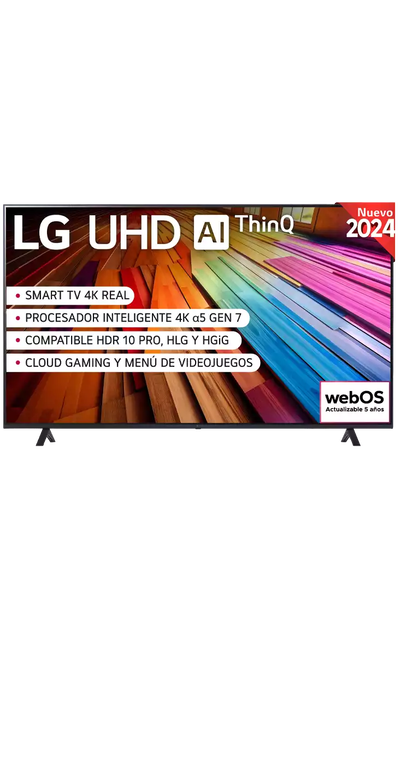 LG televisor 75 Smart TV UT80 4K Negro ¡Precio exclusivo! | Orange